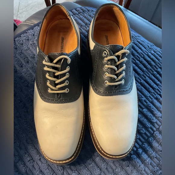 Johnston & Murphy | Shoes | Johnston Murphy Cream And Black Oxford ...